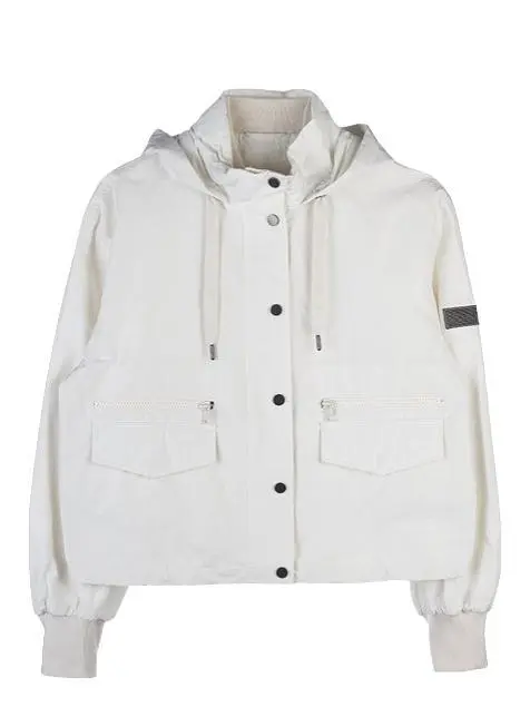 Brunello Cucinelli Long Sleeve Casual Jacket - White