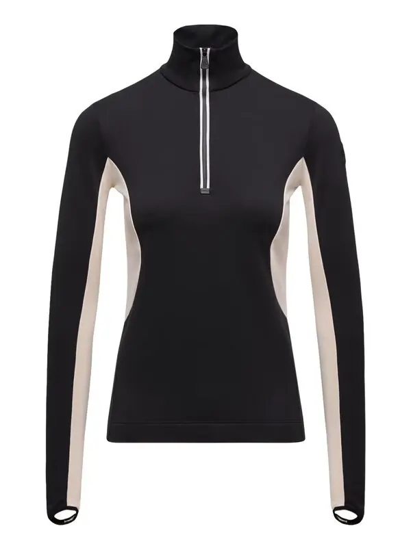 Moncler Polartec Half-zip Turtleneck Sweatshirt - Black