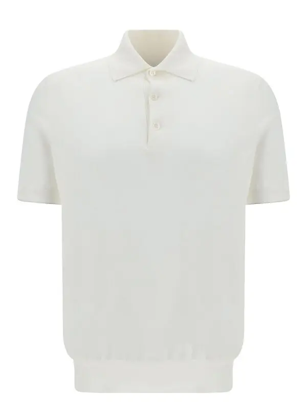 Brunello Cucinelli Short-sleeved Buttoned Polo Shirt - No