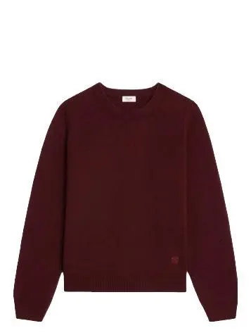 Celine Crew Neck Sweater In Scottish Cashmere - Dark Burgundy
