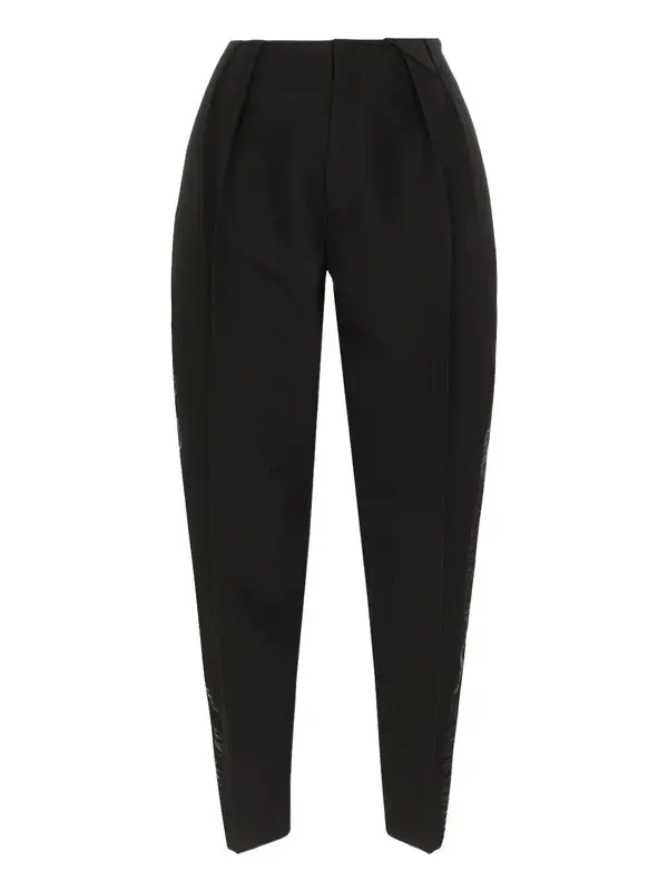 Bottega Veneta Pleated Tapered Trousers - Black