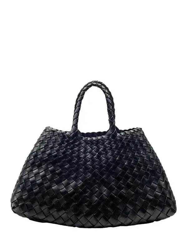 Dragon Diffusion Santa Croce Small Woven Handbag - Black