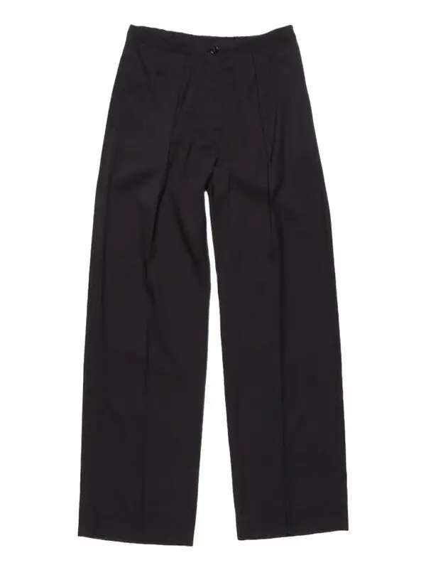 Acne Studios Mid-waist Wide Leg Tailored Trousers - Black