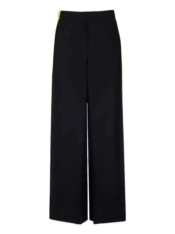 Loewe Wide Leg Trousers In Wool With Contrast Piping - No
