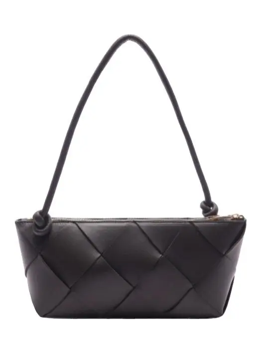 Bottega Veneta Zipper Shoulder Bag - Black