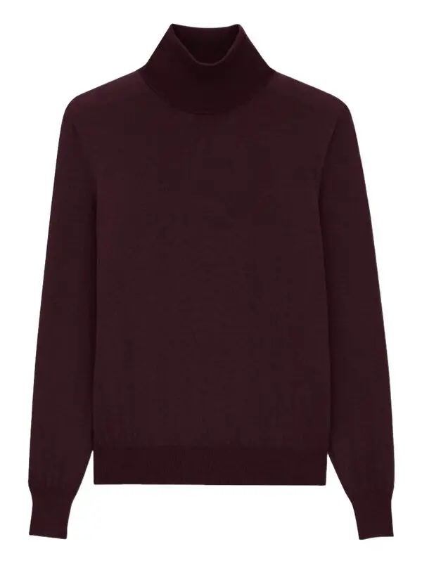 Saint Laurent Wool Turtleneck - Wine Red