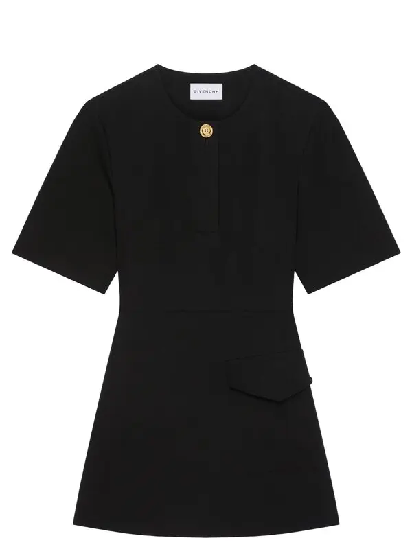 Givenchy Mini Dress In Wool - Black