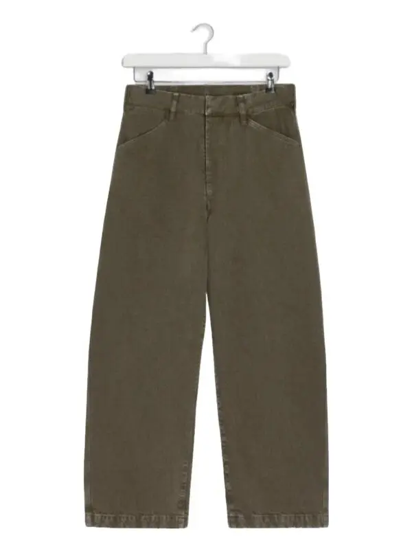 LEMAIRE Oversized Cut Wide Leg Jeans - Mossgreen