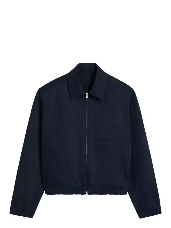 Ami De Coeur Zip Up Jacket - Navy Blue