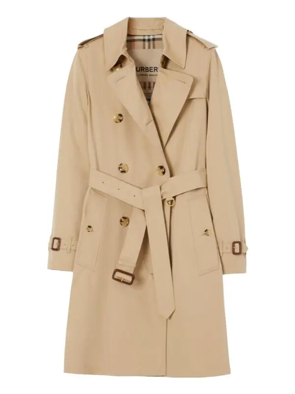 Burberry Kensington Heritage Double-breasted Trench Coat - Light Brown