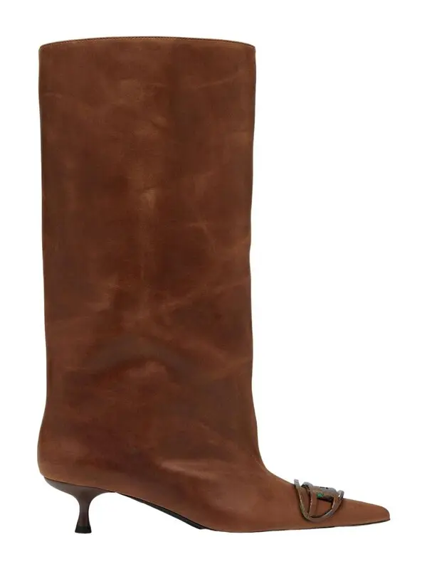 DIESEL® D-venus Pointed Toe Stiletto Heel Boots - Brown