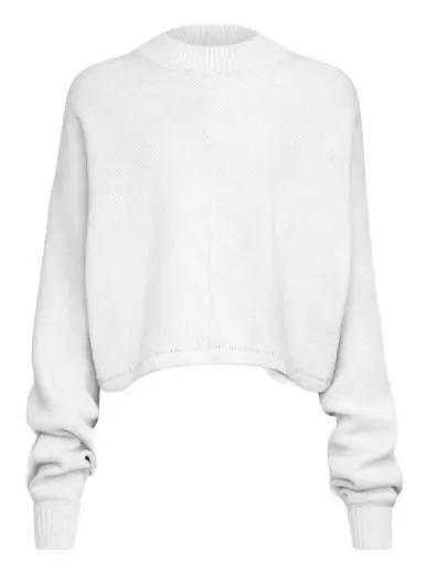 Alaïa Knit Jumper With Mock Neck And Back Cut-out - White