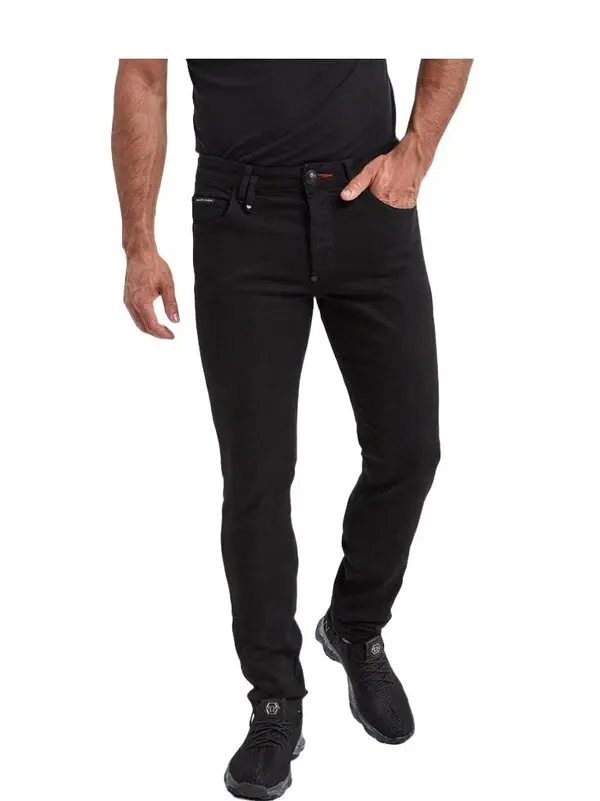 Philipp Plein Logo Detail Jeans - Black