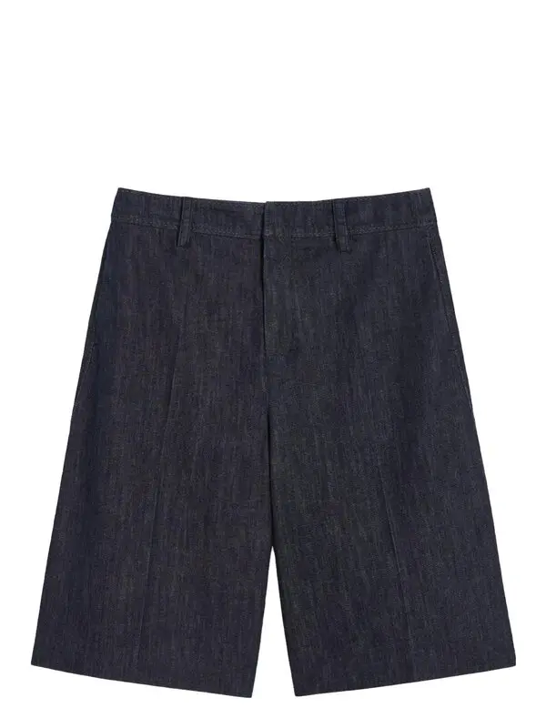 Max Mara Indigo Denim Bermuda Shorts - Black