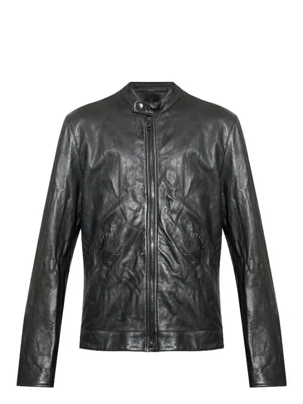 Dolce & Gabbana Zipped Leather Jacket - Black
