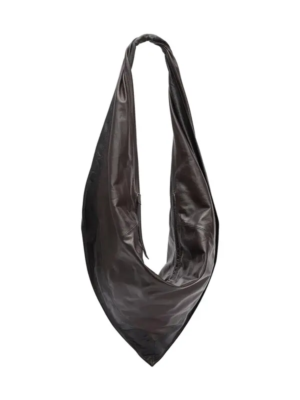 LEMAIRE Leather Twisted Shoulder Bag - Black