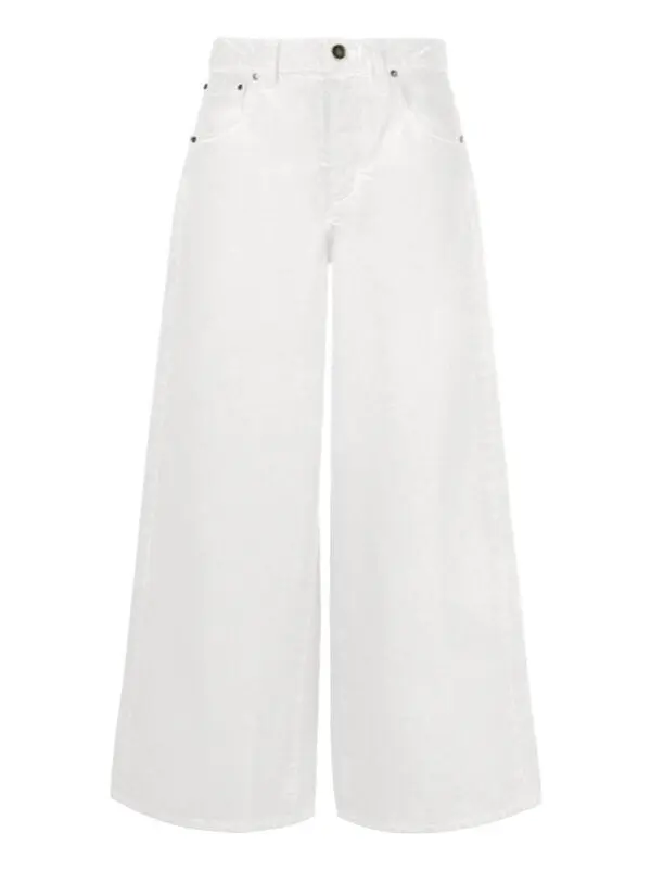 UMA WANG Straight Leg Casual Pants - White
