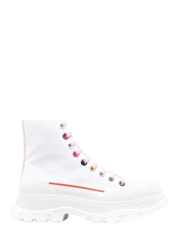 Alexander McQueen Ankle Lace-up Sneakers - White