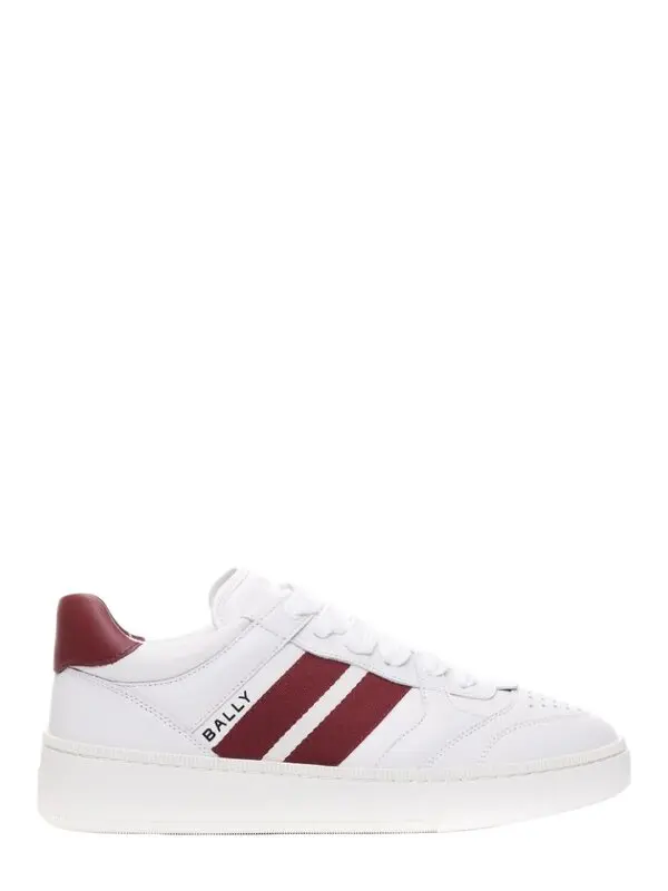 Bally Round Toe Lace-up Sneakers With Splicing Design - White