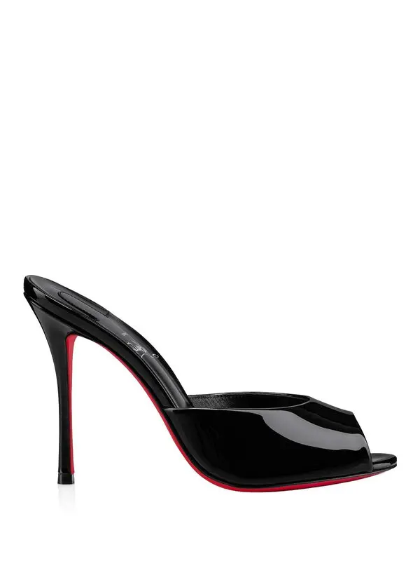 CHRISTIAN LOUBOUTIN Peep-toe Mule Heeled Pumps - Black