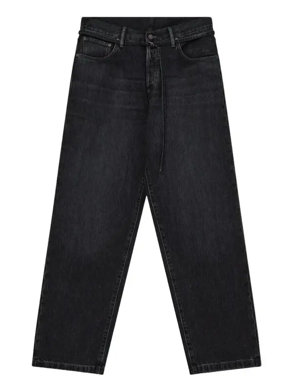 Acne Studios Mid Waisted Wide-leg Jeans With Detachable Belt - Gray