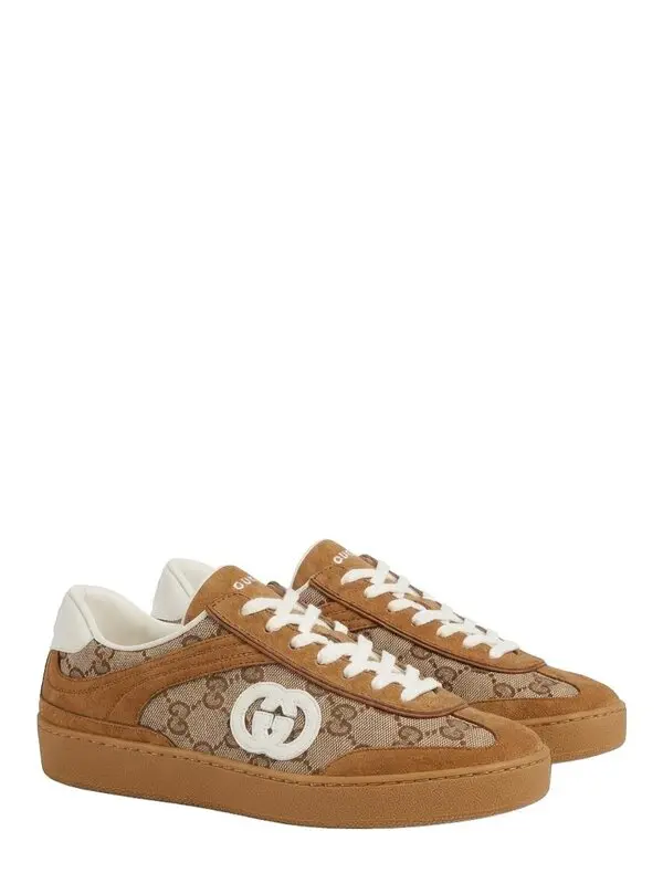 Gucci Interlocking G Low-top Sneakers - Brown