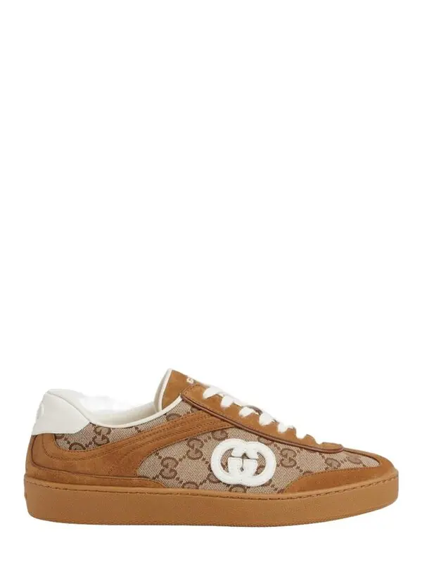 Gucci Interlocking G Low-top Sneakers - Brown