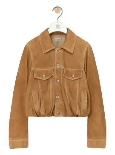 Loewe Balloon Silhouette Buttoned Jacket - Brown