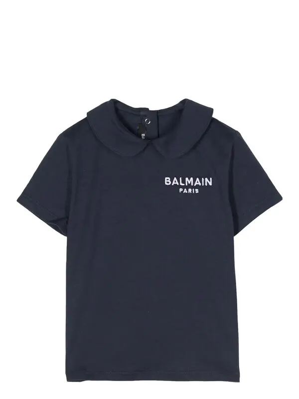 Balmain Cotton Polo Shirt - Black