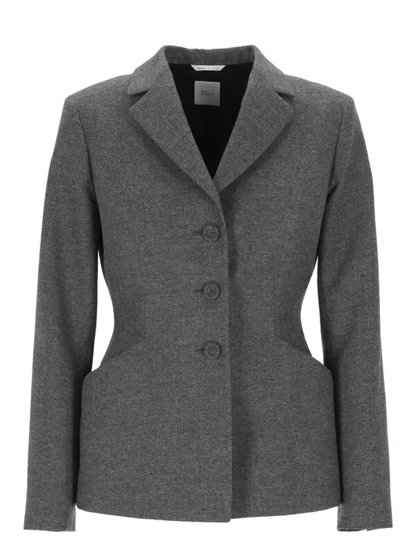 Dior Tailored Fitted Jacket - Grey