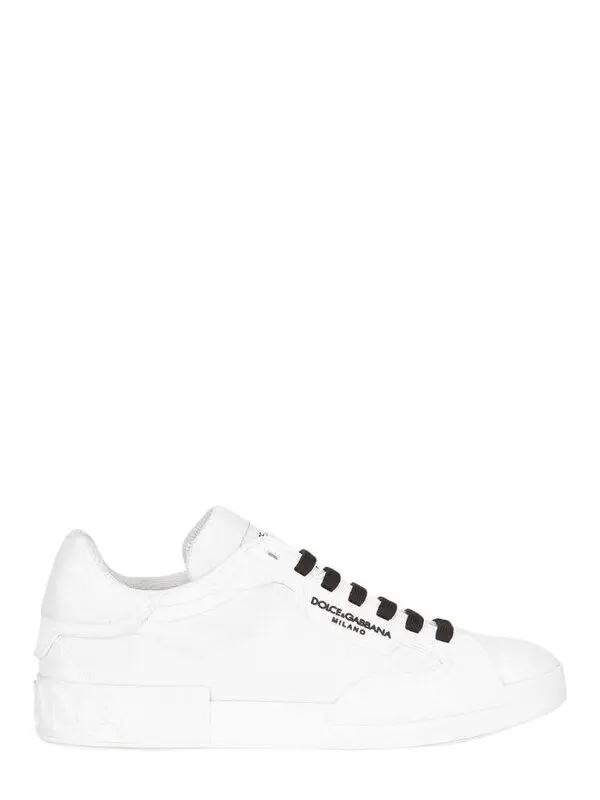 Dolce & Gabbana Logo Print Lace-up Sneakers - White