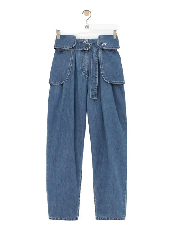 Loewe Straight-leg Cargo Jeans - Blue
