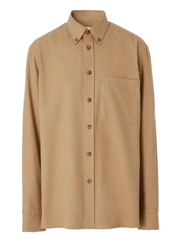 Burberry Patch Pocket Long-sleeved Shirt - Brown