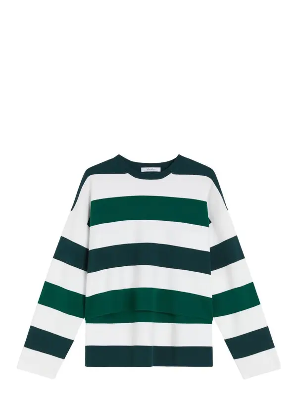 Max Mara Striped Knitted Jumper - Cielo