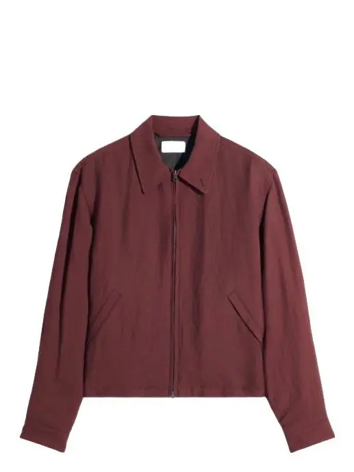 LEMAIRE Short Blouson In Viscose-linen Gabardine - Porto