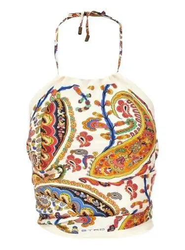 Etro Paisley Print Halterneck Camisole - Multicolor