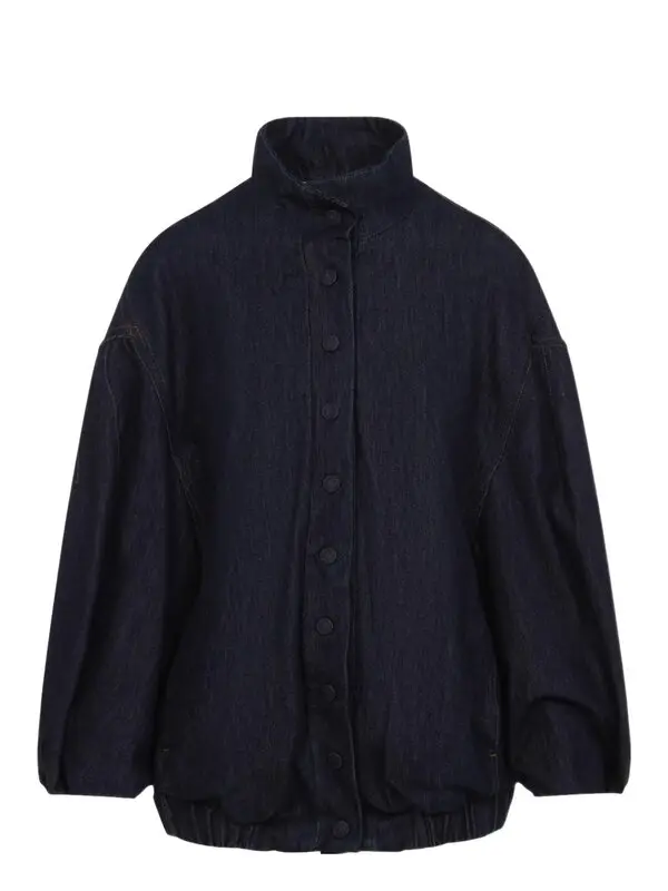 Dries Van Noten High Neck Denim Jacket - Indigo