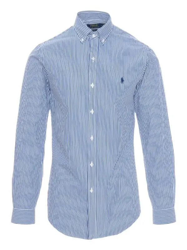 Polo Ralph Lauren Polo Pony Embroidered Buttoned Shirt - Blue