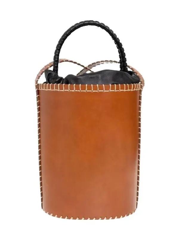 Chloé Louela Leather Bucket Bag - Brown