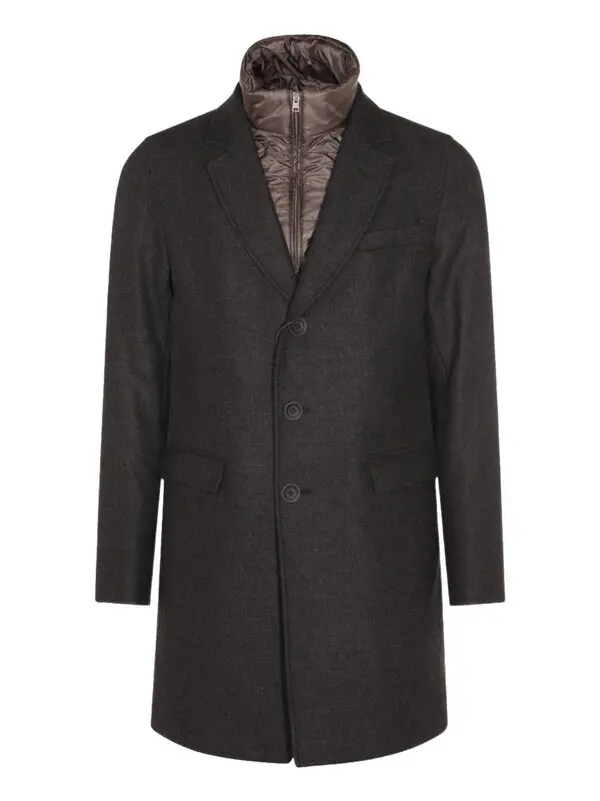 Herno High Collar Coat - Black