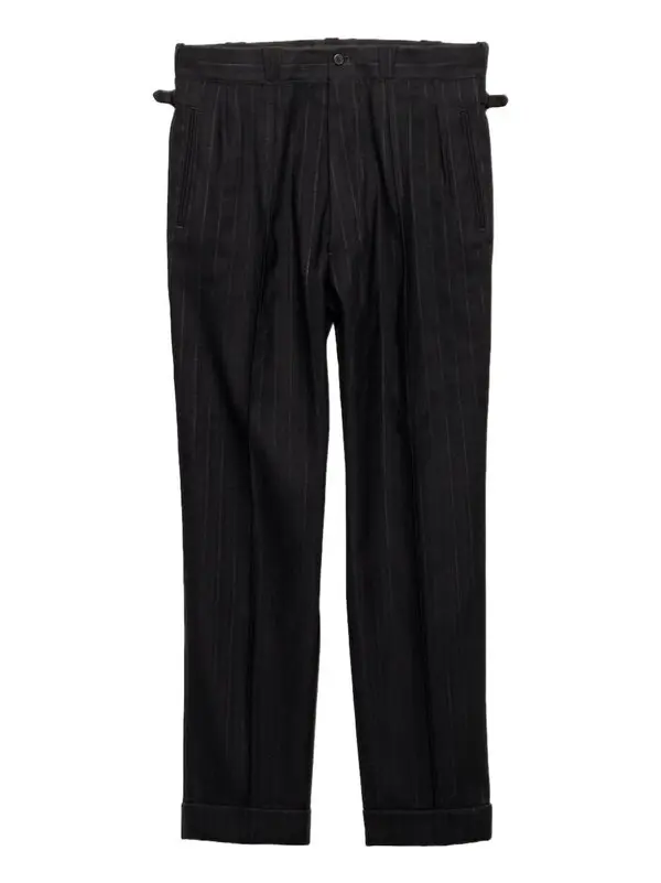 Prada Pinstriped Tailored Trousers - Black