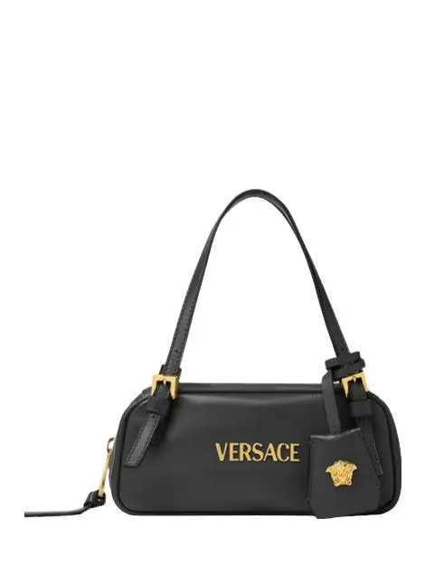 Versace Tag Bowling Zipped Mini Bag - Black