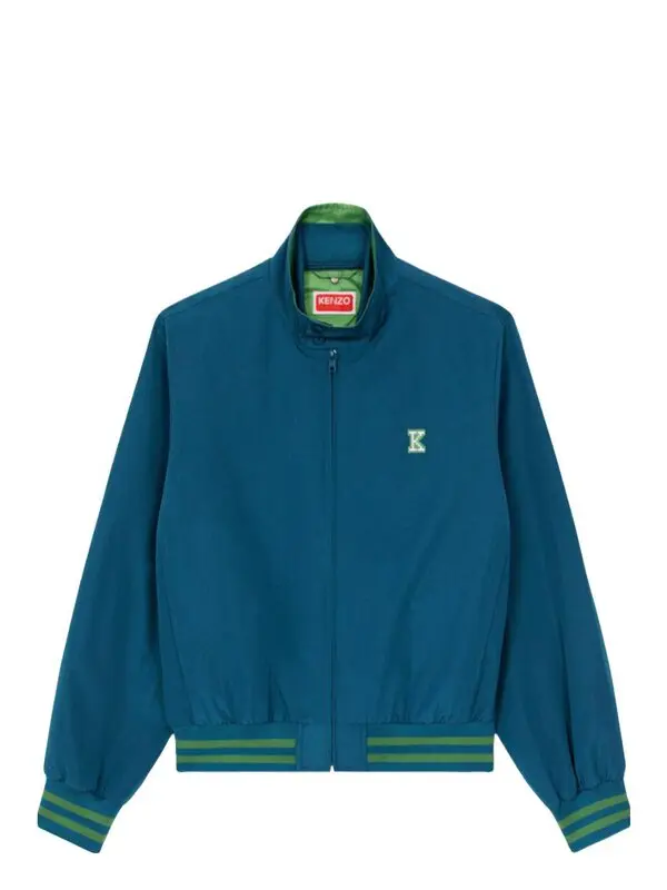 Kenzo Pixel Logo Zipped Jacket - Blue