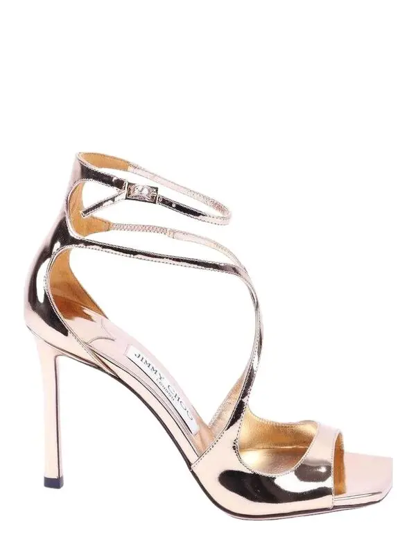 JIMMY CHOO Metallic Square Toe Stiletto Sandals - Multicolor