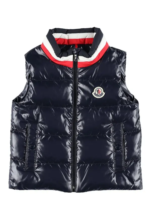 Moncler Padded Logo Patch Vest - Midnight Blue