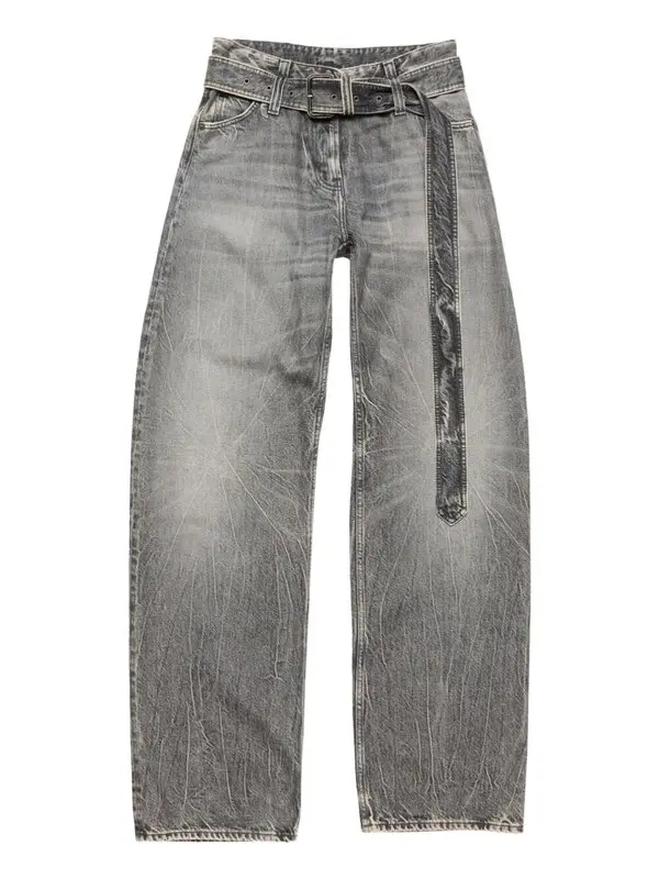 Acne Studios Belted Wide-leg Jeans - Gray
