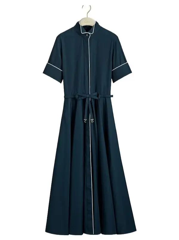 Dior Mid-length Shirtdress With Cd Detail - Navy Blue