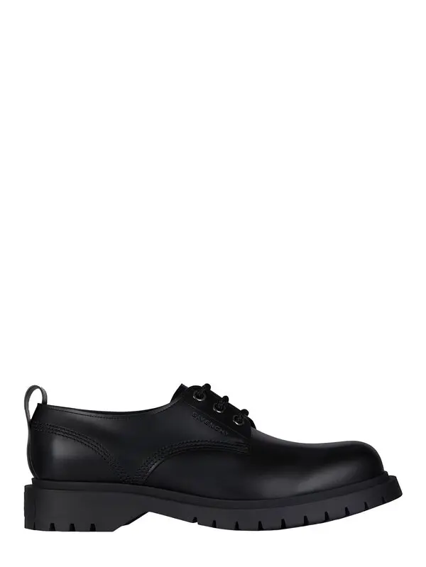 Givenchy Logo Debossed Lace-up Shoes - Black