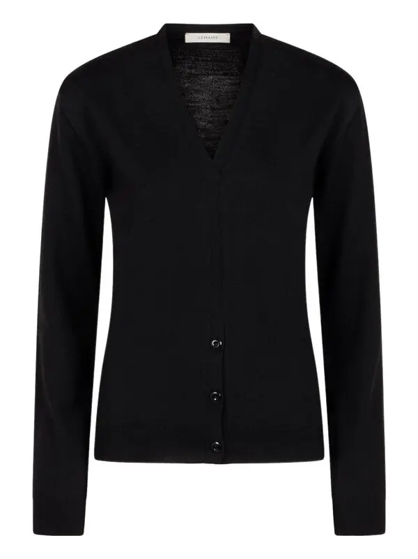 LEMAIRE Twisted V-neck Jumper - Black