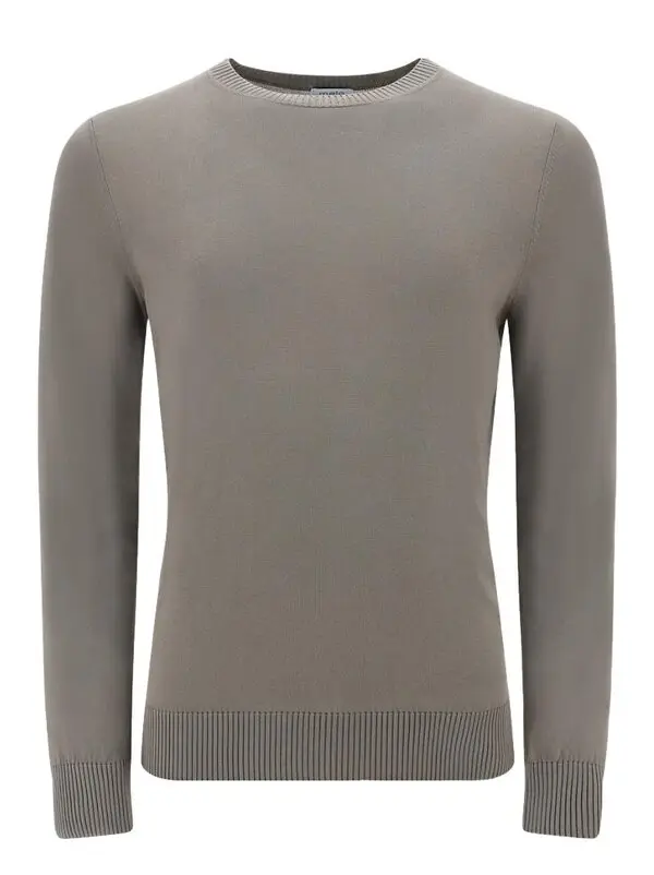 Malo Ribbed-trim Cotton Jumper - Gray